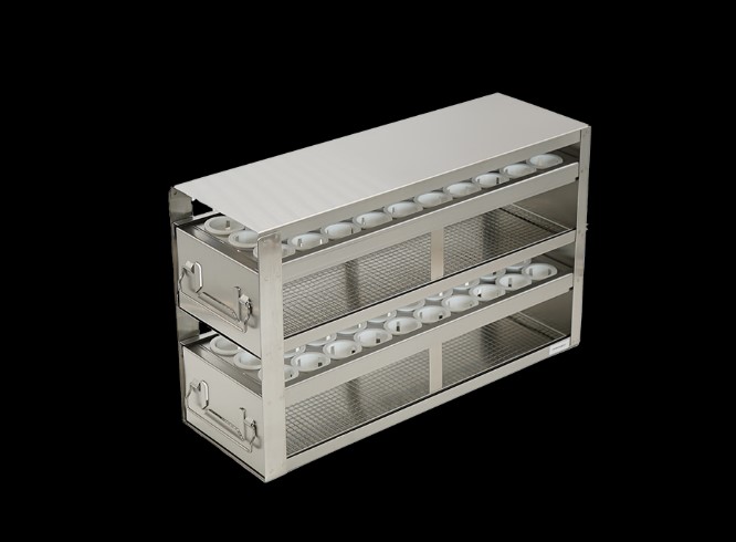 ON SALE Stainless Steel Laboratory Freezer Rack With Drawer for 50mL ...
